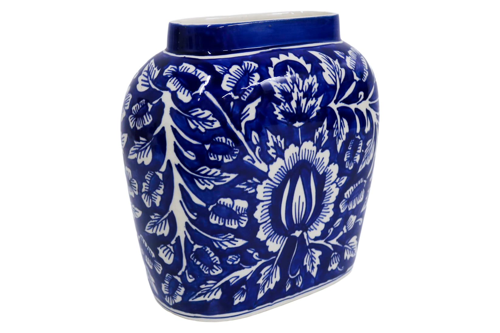 Ceramic Large Blue Vase – Home&Manor