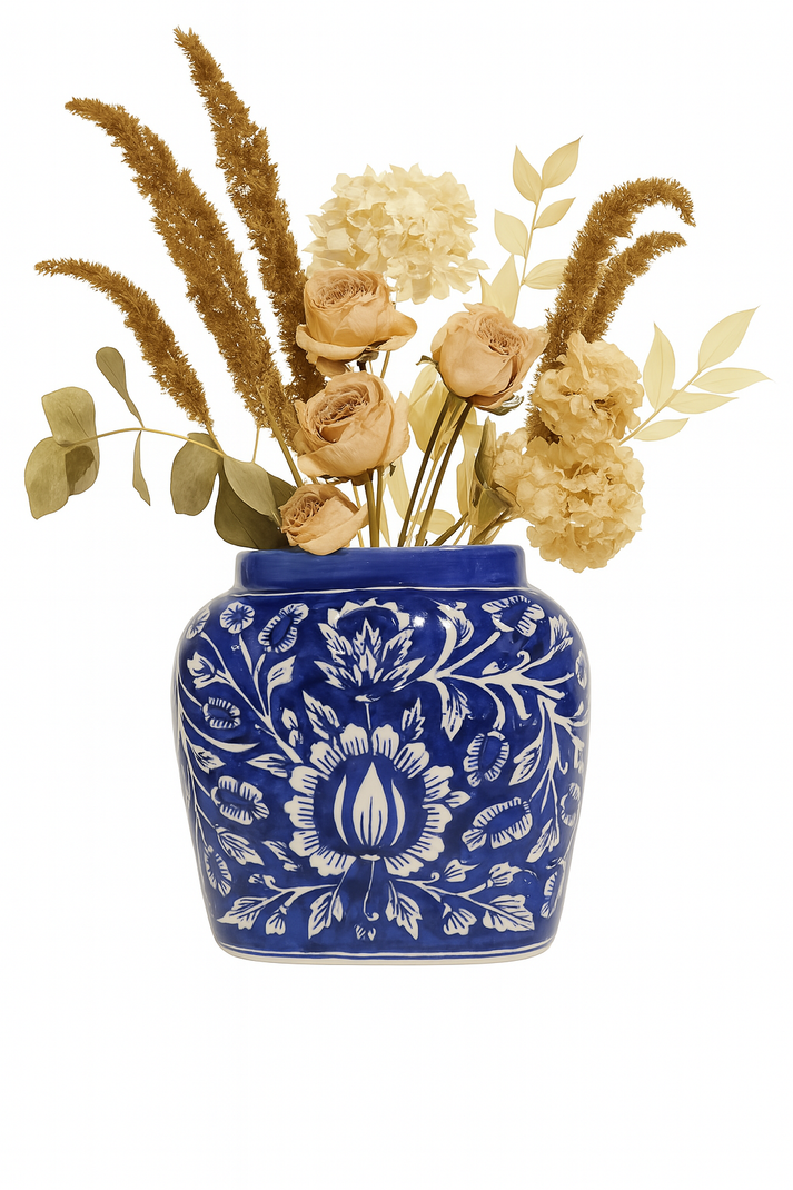 Ceramic Large Blue Vase – Home&Manor